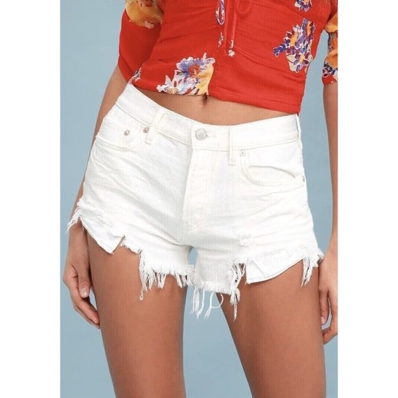 Free People | Shorts | Free People Loving Good Vibrations Cutoffs Denim ...